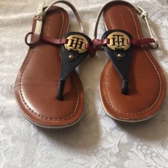 Tommy Hilfiger | Shoes | Tommy Hilfiger Nautical Sandals Size 75m ...